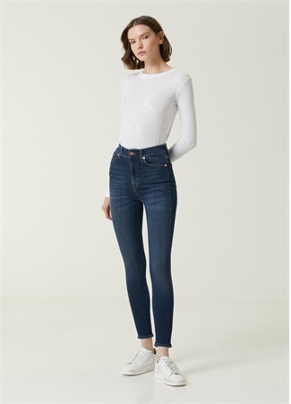 7 For All Mankind Kadın Aubrey Koyu Mavi Skinny Jean Pantolon Lacivert 30 US 7 For All Mankind Kadın Aubrey Koyu Mavi Skinny Jean Pantolon Lacivert 30 US