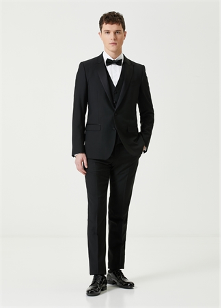 Dolce&Gabbana Erkek Siyah Yelekli Yün Smokin 46 IT Dolce&Gabbana Erkek Siyah Yelekli Yün Smokin 46 IT