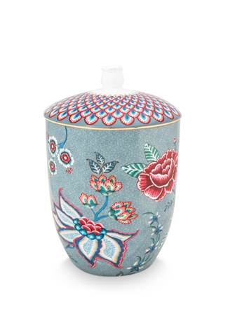 Pip Studio Flower Festival Mavi Desenli Porselen Küp Pip Studio Flower Festival Mavi Desenli Porselen Küp