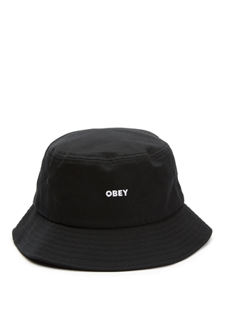 Obey Erkek Siyah Logo Detaylı Bucket Şapka Eu