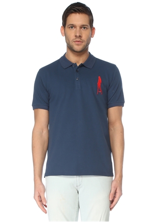 Plain Jane Homme Erkek Mavi Polo Yaka Nakış Detaylı T-shirt Lacivert M EU Plain Jane Homme Erkek Mavi Polo Yaka Nakış Detaylı T-shirt Lacivert M EU
