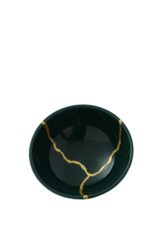 Maya Handcrafts Kintsugi Large Yeşil Çini Kase Maya Handcrafts Kintsugi Large Yeşil Çini Kase