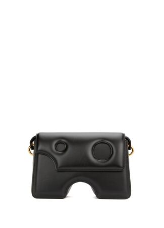 Off-White Kadın Siyah Deri Omuz Çantası EU