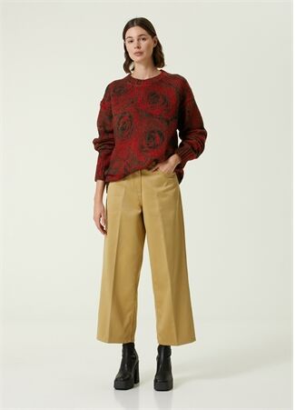 Dries Van Noten Kadın Bej Bol Paça Pantolon 26 US