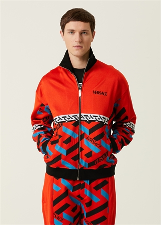 Versace Erkek Turuncu Logo Desenli Sweatshirt M EU Versace Erkek Turuncu Logo Desenli Sweatshirt M EU