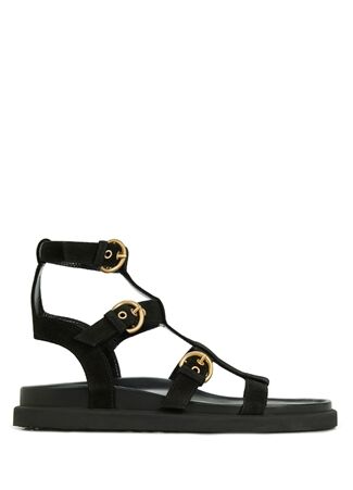 Gianvito Rossi Kadın Arena Siyah Süet Sandalet 36 EU