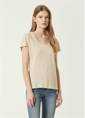 American Vintage Kadın TSHIRT Bej S EU