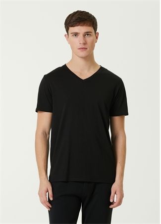 Tru Erkek Siyah V Yaka Basic T-shirt S EU Tru Erkek Siyah V Yaka Basic T-shirt S EU