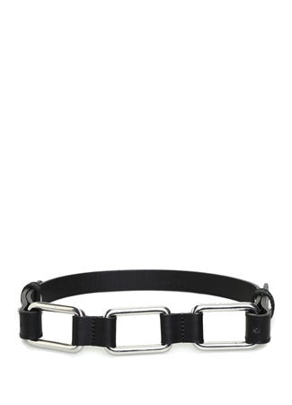 Academia Kadın Siyah Zincir Formlu Deri Kemer 80 Academia Kadın Siyah Zincir Formlu Deri Kemer 80