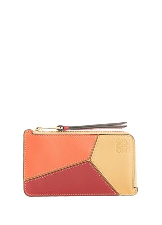 Loewe Kadın Colorblocked Deri Kartlık Kırmızı EU