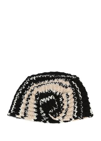 Missoni Kadın Siyah Beyaz Örgü Dokulu Yün Bere EU Missoni Kadın Siyah Beyaz Örgü Dokulu Yün Bere EU