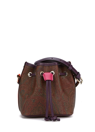 Etro Kadın Colorblocked Etnik Desenli Omuz Çantası EU Etro Kadın Colorblocked Etnik Desenli Omuz Çantası EU