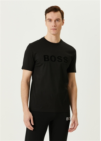 Boss Erkek Regular Fit Siyah Organik Pamuk T-shirt S EU