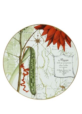 Vista Alegre Atlantis Amazonia Karışık Desenli Porselen Tabak Beyaz