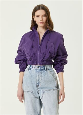 Kenzo Kadın Mor Dik Yaka Crop Ceket S EU