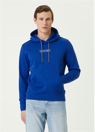 Calvin Klein Erkek Regular Fit Mavi Kapüşonlu Logolu Sweatshirt L Eu Calvin Klein Erkek Regular Fit Mavi Kapüşonlu Logolu Sweatshirt L Eu