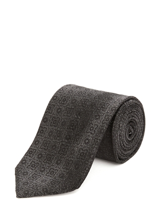 Beymen Collection Erkek Siyah Mikro Geometrik Desenli İpek Kravat EU IT Beymen Collection Erkek Siyah Mikro Geometrik Desenli İpek Kravat EU IT