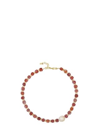 Sol By Studio Kadın Kırmızı Boncuklu Kolye EU