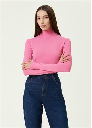 Bottega Veneta Kadın Pembe Dik Yaka Kazak S EU