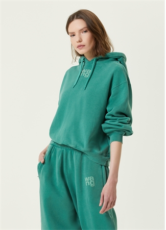 T By Alexander Wang Kadın Sweatshirt Yeşil Xs Eu