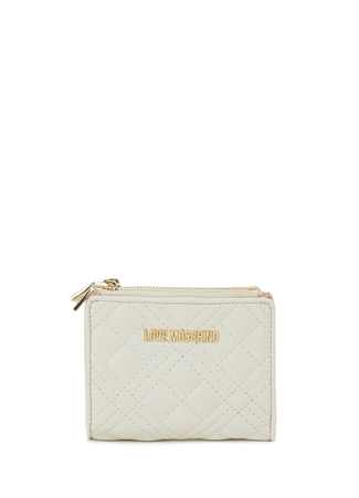Love Moschino Kadın Beyaz Logo Detaylı Cüzdan Eu