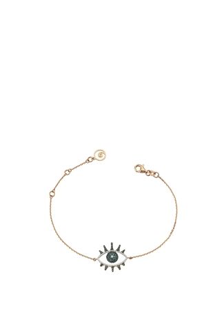 Bee Goddess Kadın Eye Light Pırlantalı Altın Rengi Bileklik Pembe EU