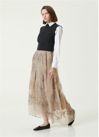 Brunello Cucinelli Kadın ETEK Kahverengi 40 IT