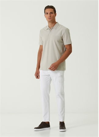 Beymen Club Erkek Beyaz Gabardin Dokulu Kargo Pantolon 58 Beymen Club Erkek Beyaz Gabardin Dokulu Kargo Pantolon 58