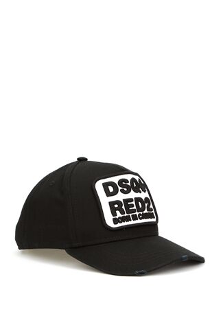 Dsquared2 Erkek Siyah Logo Patchli Şapka EU