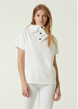 Network Kadın Basic Fit Ekru Dik Yaka T-shirt Bej XS EU Network Kadın Basic Fit Ekru Dik Yaka T-shirt Bej XS EU