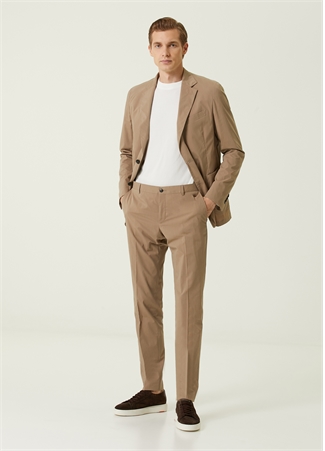 Palzileri Lab Erkek Kamel Kelebek Yaka Takım Elbise Kahverengi 50 IT