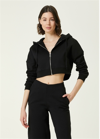 Anais & Margaux Kadın Siyah Kapüşonlu Crop Sweatshirt S Eu Anais & Margaux Kadın Siyah Kapüşonlu Crop Sweatshirt S Eu
