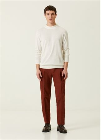 Pal Zileri Erkek Bordo Çift Pilili Pantolon 48 IT