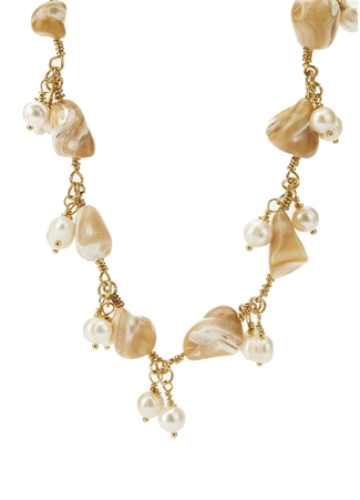 Beymen Collection Kadın Sedef Taşlı Kolye Bej EU Beymen Collection Kadın Sedef Taşlı Kolye Bej EU