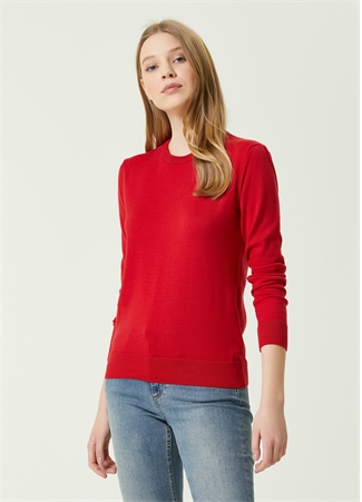 Beymen Club Kadın Kırmızı Bisiklet Yaka Basic Kazak S EU Beymen Club Kadın Kırmızı Bisiklet Yaka Basic Kazak S EU