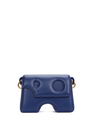 Off-White Kadın Lacivert Deri Omuz Çantası EU Off-White Kadın Lacivert Deri Omuz Çantası EU