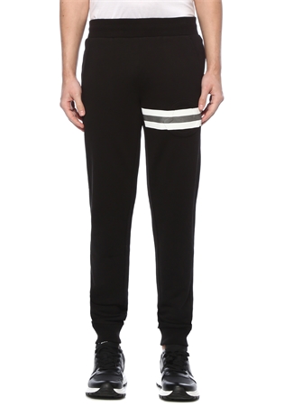 Moncler Erkek Siyah Reflektif Detaylı Jogger Eşofman Altı M EU
