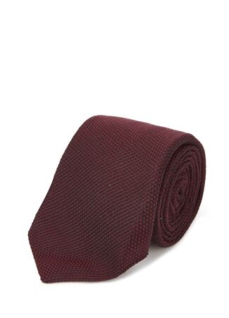 Kiton Erkek Bordo Mikro Desenli Yün Kravat EU