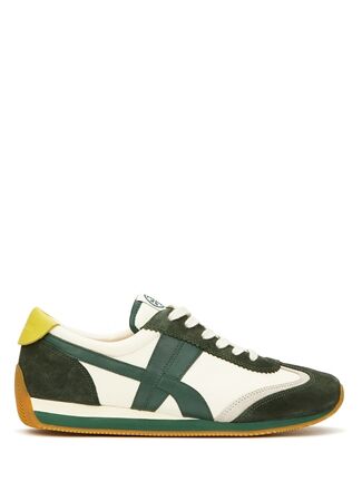 Tory Burch Kadın Yeşil Bej Logolu Deri Sneaker 0 US