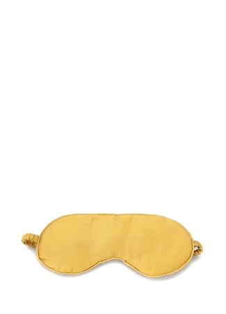House of Silk Kadın Lena Hardal İpek Göz Bandı Sarı EU