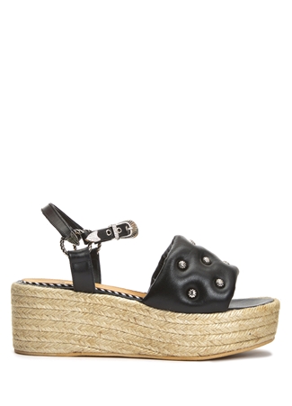 Toga Pulla Kadın Siyah Troklu Deri Sandalet 36 Eu Toga Pulla Kadın Siyah Troklu Deri Sandalet 36 Eu