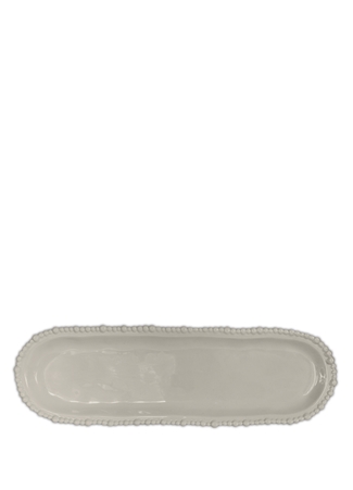 Baci Milano Joke Bej Oval Formlu Melamin Servis Tabağı Baci Milano Joke Bej Oval Formlu Melamin Servis Tabağı