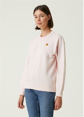 Kenzo Kadın Pembe Bisiklet Yaka Sweatshirt XS EU