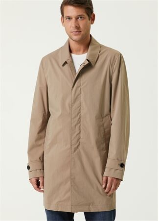 Palzileri Lab Erkek Bej Polo Yaka Yağmurluk Kahverengi 50 IT