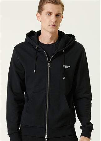 Balmain Erkek Siyah Kapüşonlu Logo Baskılı Sweatshirt S Eu Balmain Erkek Siyah Kapüşonlu Logo Baskılı Sweatshirt S Eu