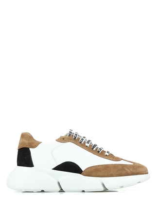 Beymen Club Kadın Colorblock Logolu Kalın Tabanlı Deri Sneaker Turuncu 36