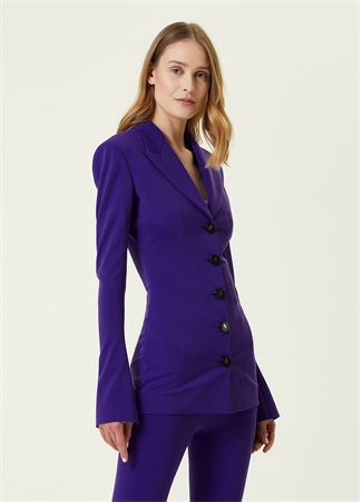The Attico Kadın Mor Kırlangıç Yaka Ceket 38 IT
