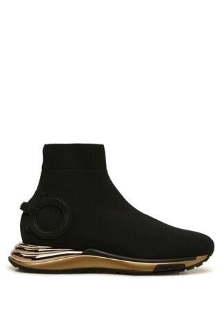Salvatore Ferragamo Kadın Siyah Logo Detaylı Sneaker 36.5 EU