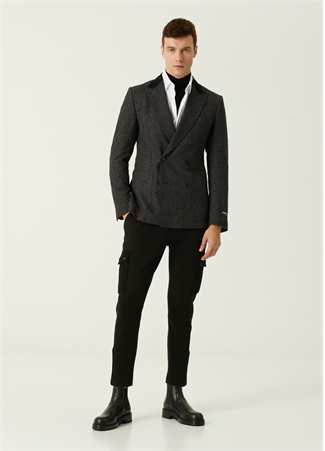 Dolce&Gabbana Erkek Siyah Kargo Yün Pantolon 54 IT Dolce&Gabbana Erkek Siyah Kargo Yün Pantolon 54 IT