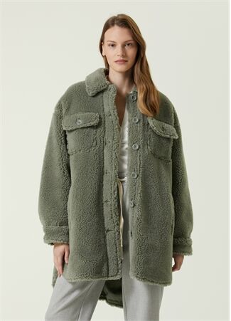 Stand Kadın Yeşil Palto 36 FR